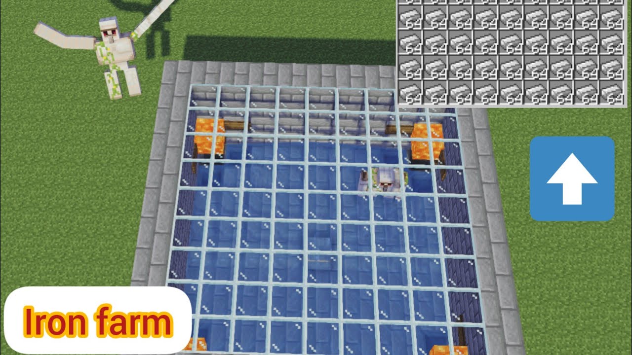 MInecraft iron farm tutorial😀 || best and fastest iron farm in # ...