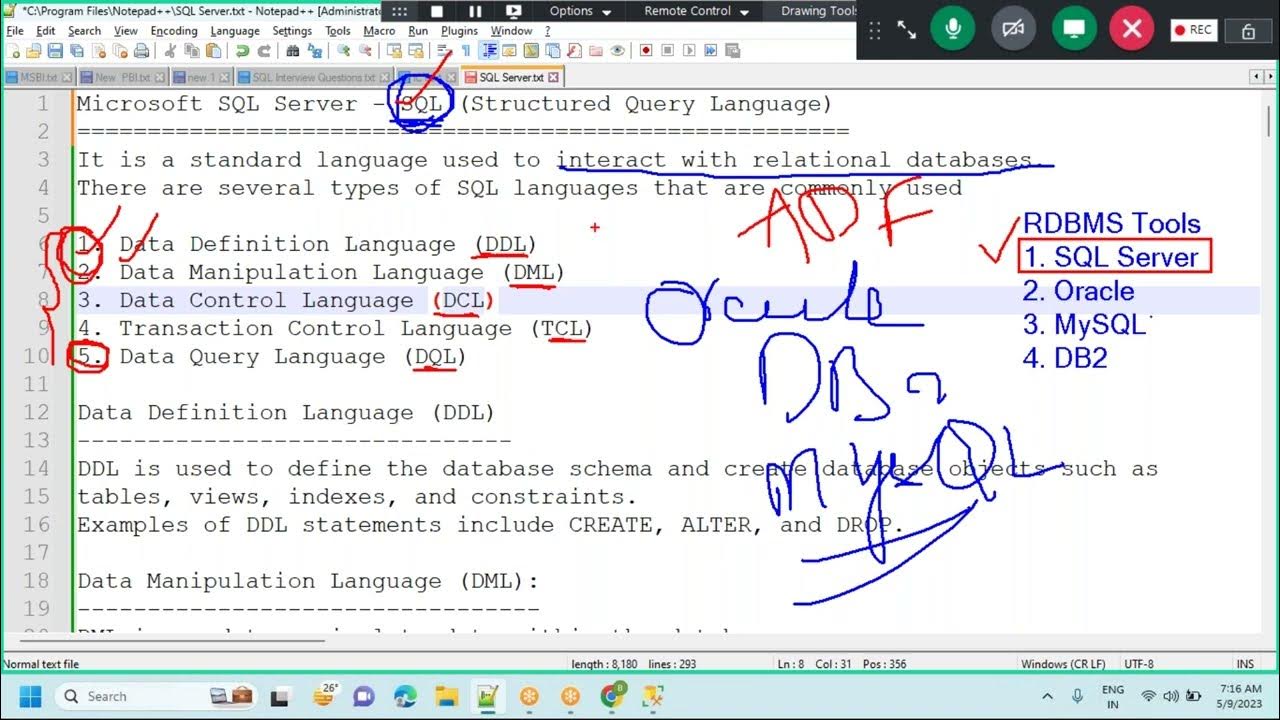 Data Analytics | SQL | Database | SQL Server 2022 | DDL | Data ...