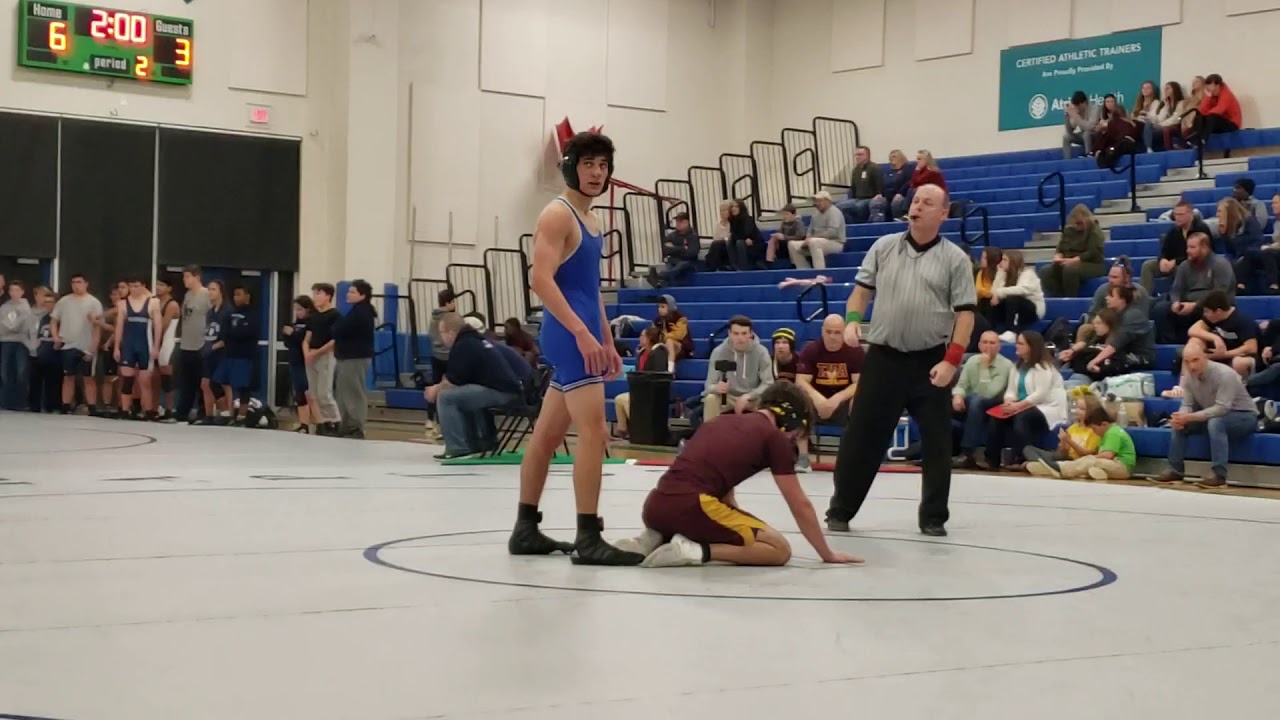 MICS Raptor Wrestling Sebastian Perna vs Thomas Jefferson 145lb 1 - YouTube