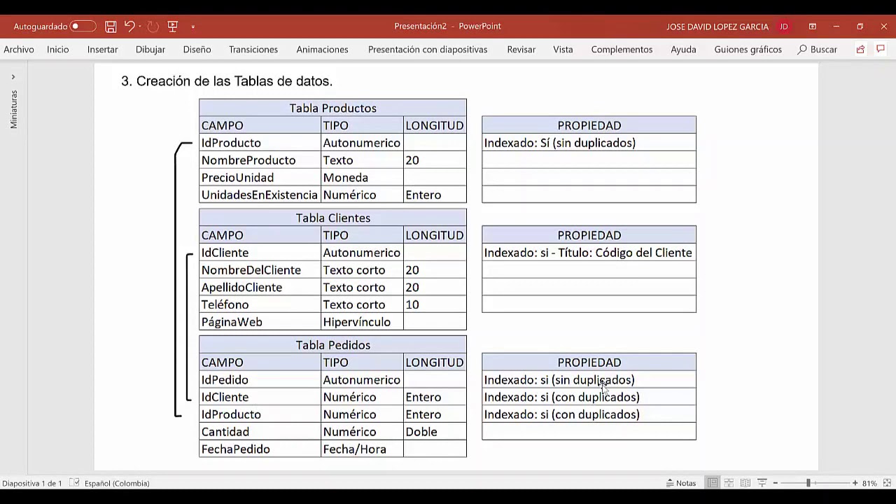 3 Creación de las tablas en Access - YouTube