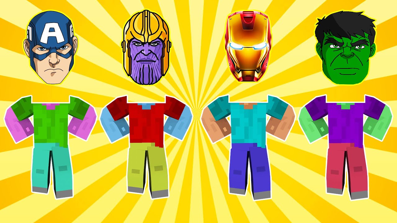 Superheroes in Minecraft | Wrong Heads Top Superheroes | Wrong ...