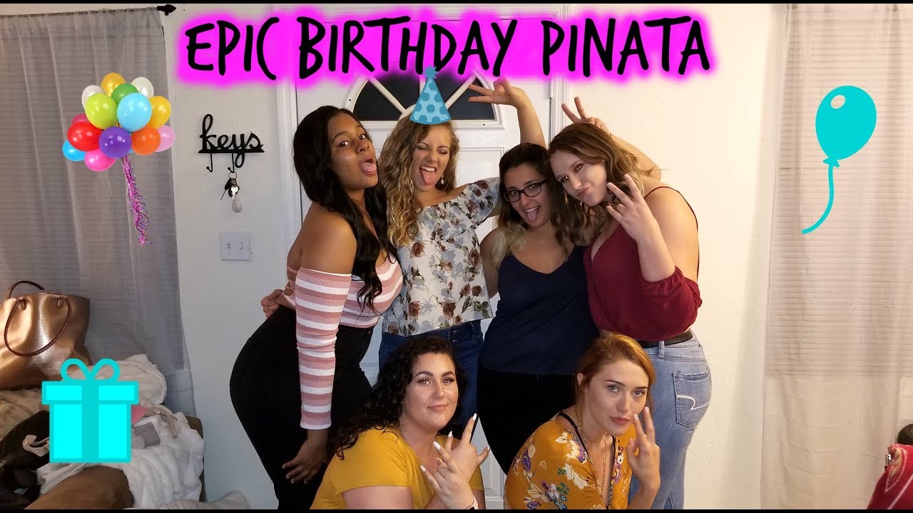 EPIC PIÑATA SURPRISE | 22nd Birthday Vlog - YouTube