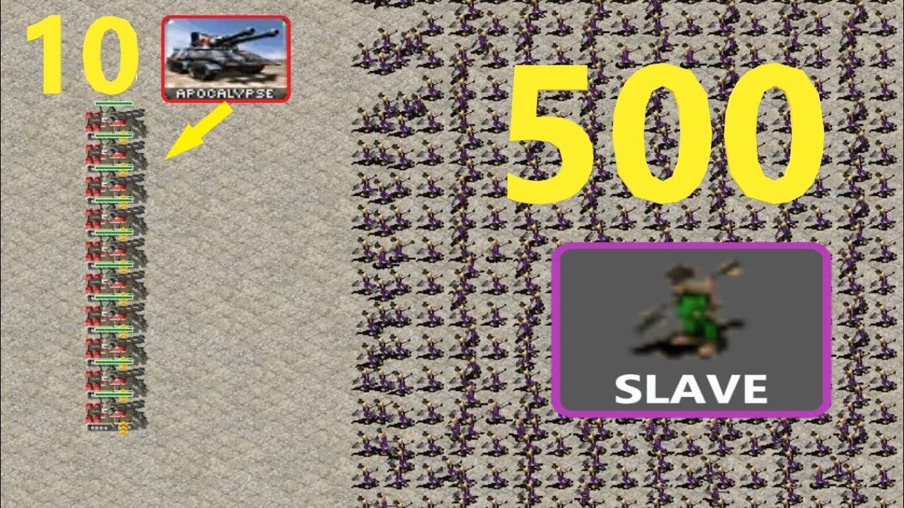 Apocalypse vs Slave Army - Red Alert 2 - YouTube