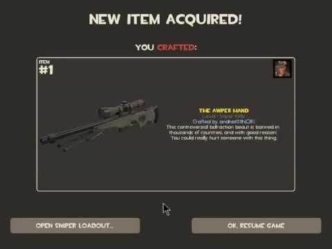 How to craft Awper Hand TF2 - YouTube