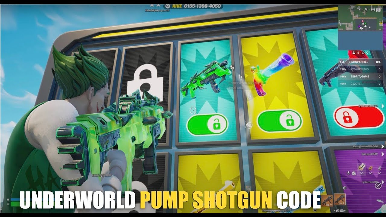 1V1 WITH EVERY GUN HIVE MAP FORTNITE CREATIVE - FIND UNDERWORLD PUMP SHOTGUN CODE - YouTube
