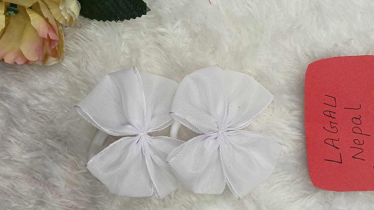 No Machine Needed to make this beautiful Bow rubber band. @lagauNepal # ...
