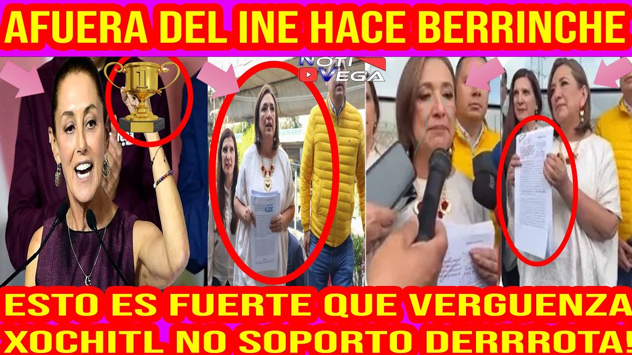 COMO NIÑA BERRINCHUDA ¡HACE ESCANDALO AFUERA DEL INE! POR 2DA VEZ ...