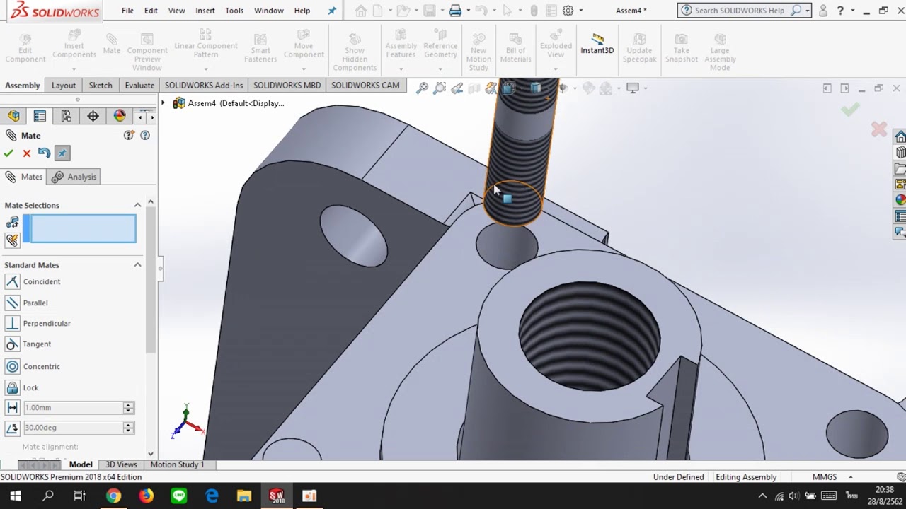 [ Solidworks IRPCT ] SCREW HOIST ประกอบ PART10 - YouTube