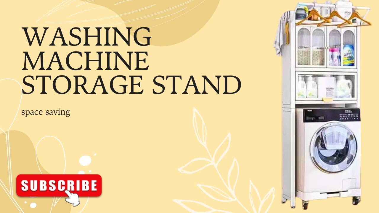 Washing Machine Storage Rack Stand Top Load Bathroom Shelf Cabinet ...