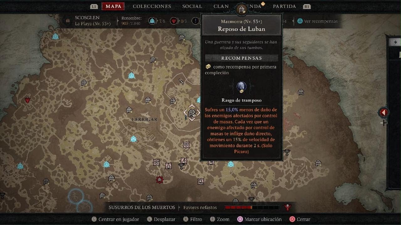 Diablo IV guia reposo de luban/luban's rest scosglen, cheat's aspect ...