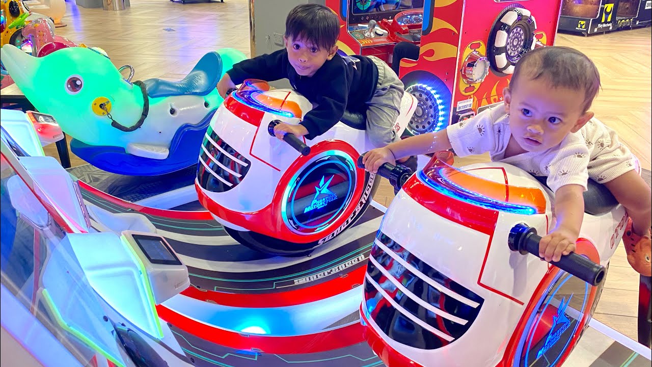 Mainan Seru, Balapan Motor, Mainan di Mall, Mainan Anak Anak, Mobil ...