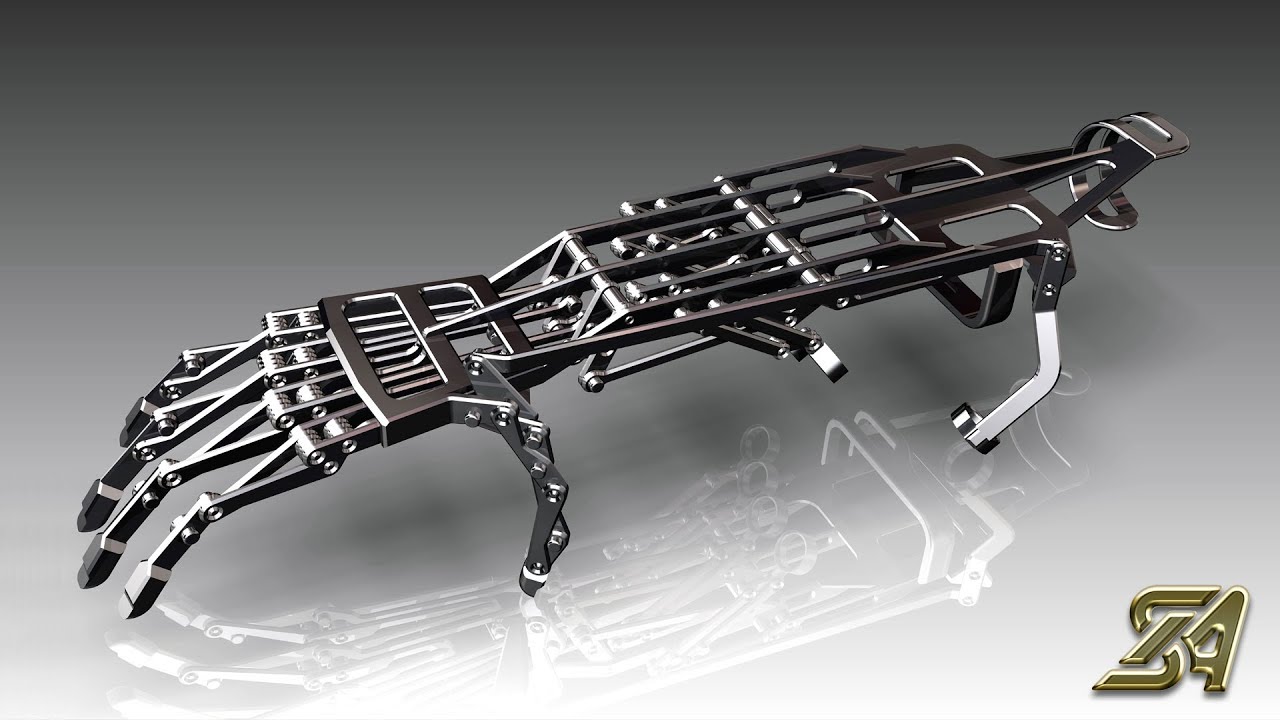 Mechanical hand 2 - YouTube