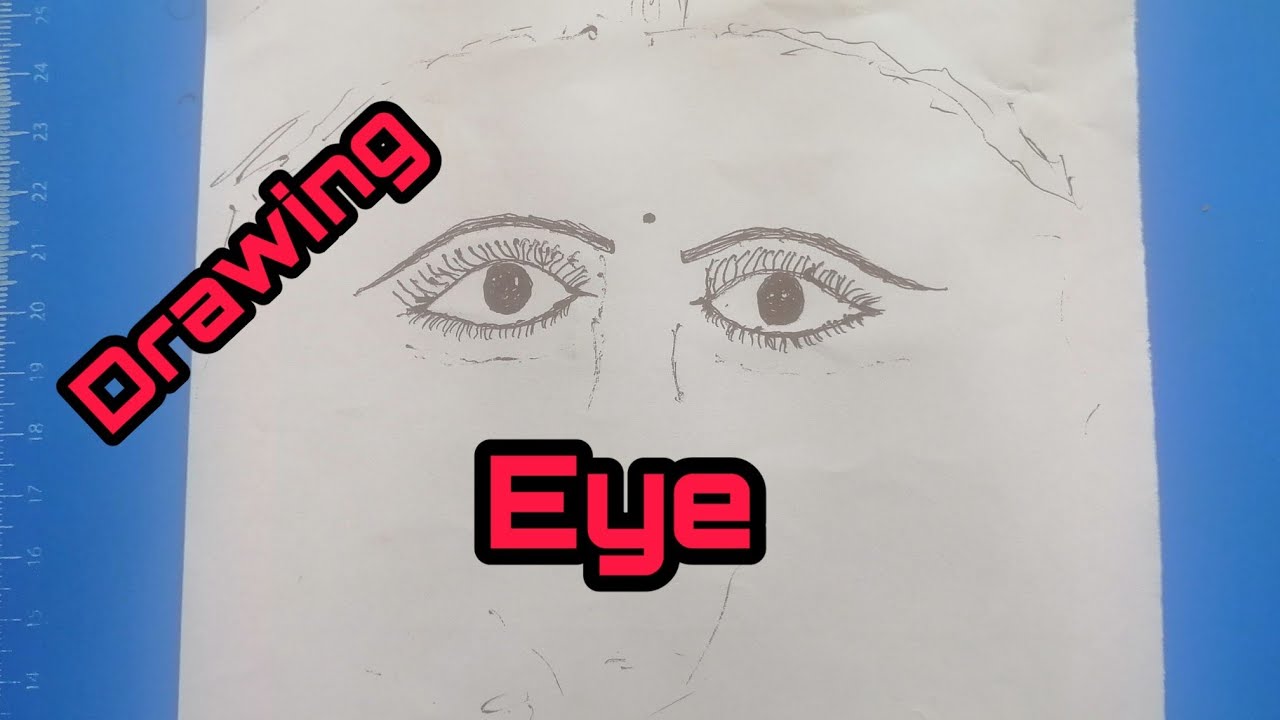 Drawing Beautiful Eye in white paper by a pen | TD - YouTube