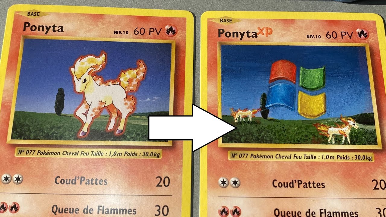 Ponyta Windows XP? Pokémon custom cards COMPILATION ! - YouTube