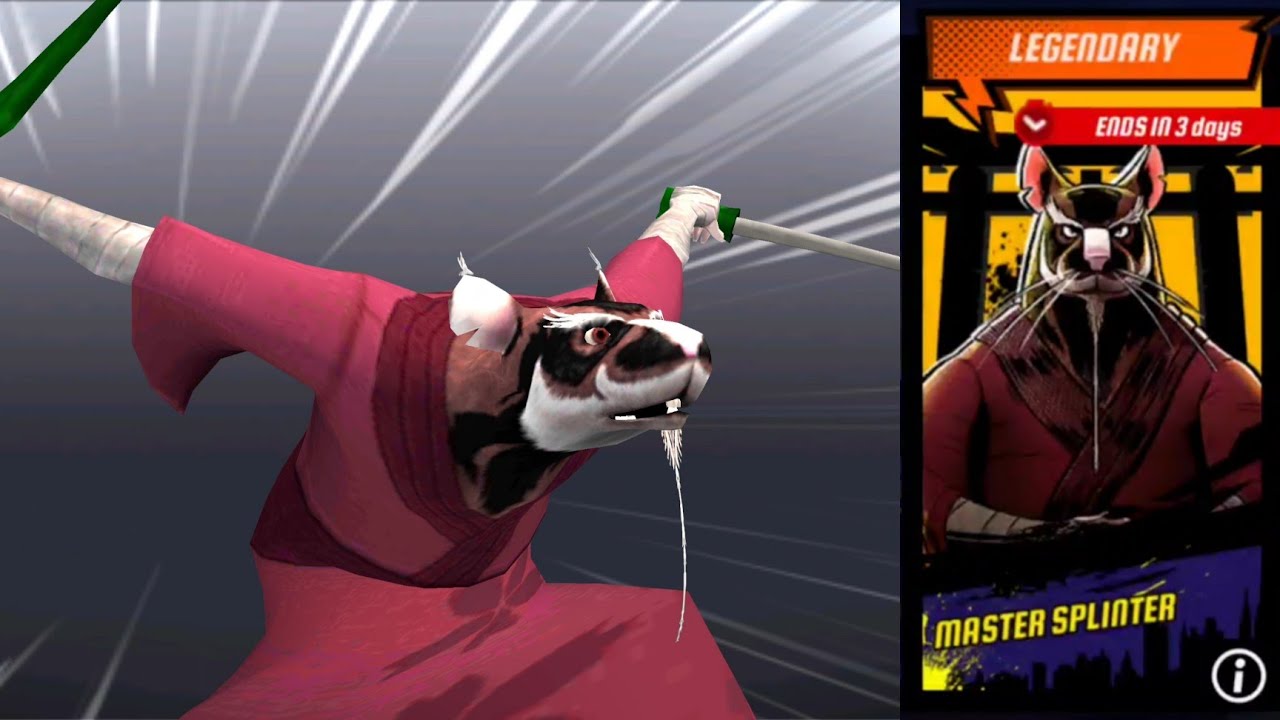 Teenage Mutant Ninja Turtles Legends Gameplay Master Splinter Legendary ...