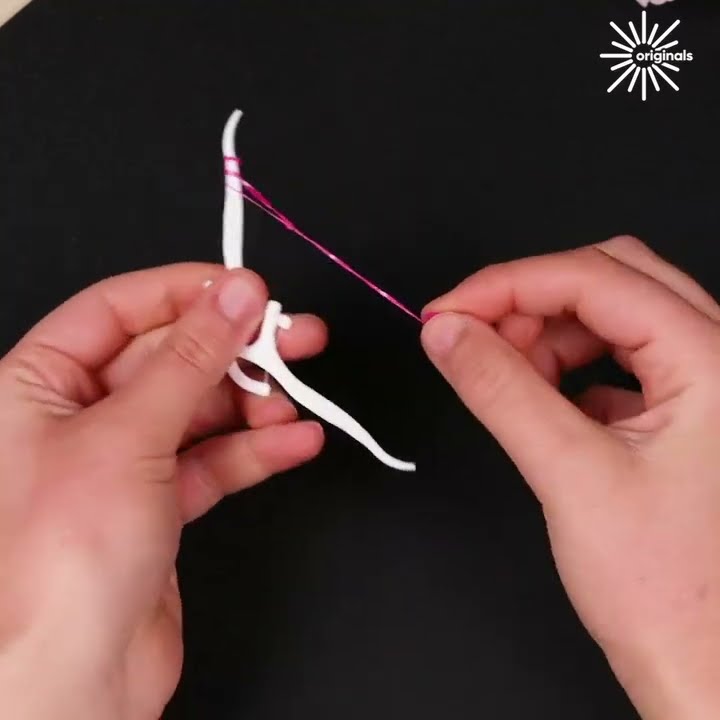 Slingshot using dental floss sticks! 🪢 - YouTube