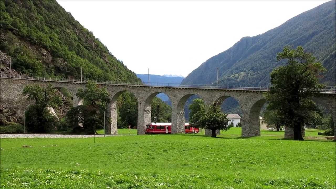 Kreisviadukt Brusio RhB - YouTube