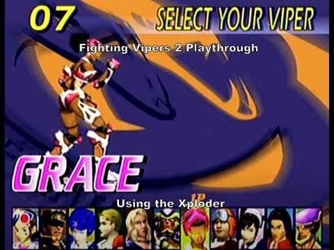 Fighting Vipers 2 Grace Playthrough using the Dreamcast Xploder :D # ...