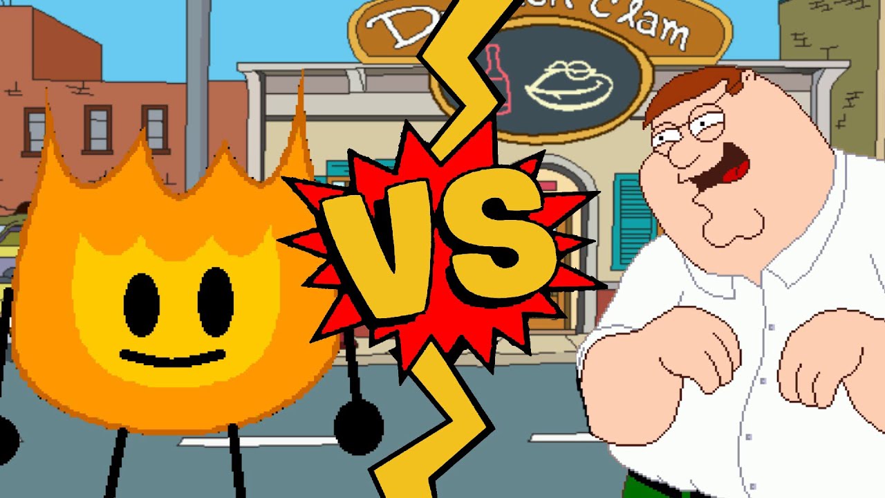 M.U.G.E.N Battles | Firey vs Peter Griffin | Battle for Dream Island vs ...