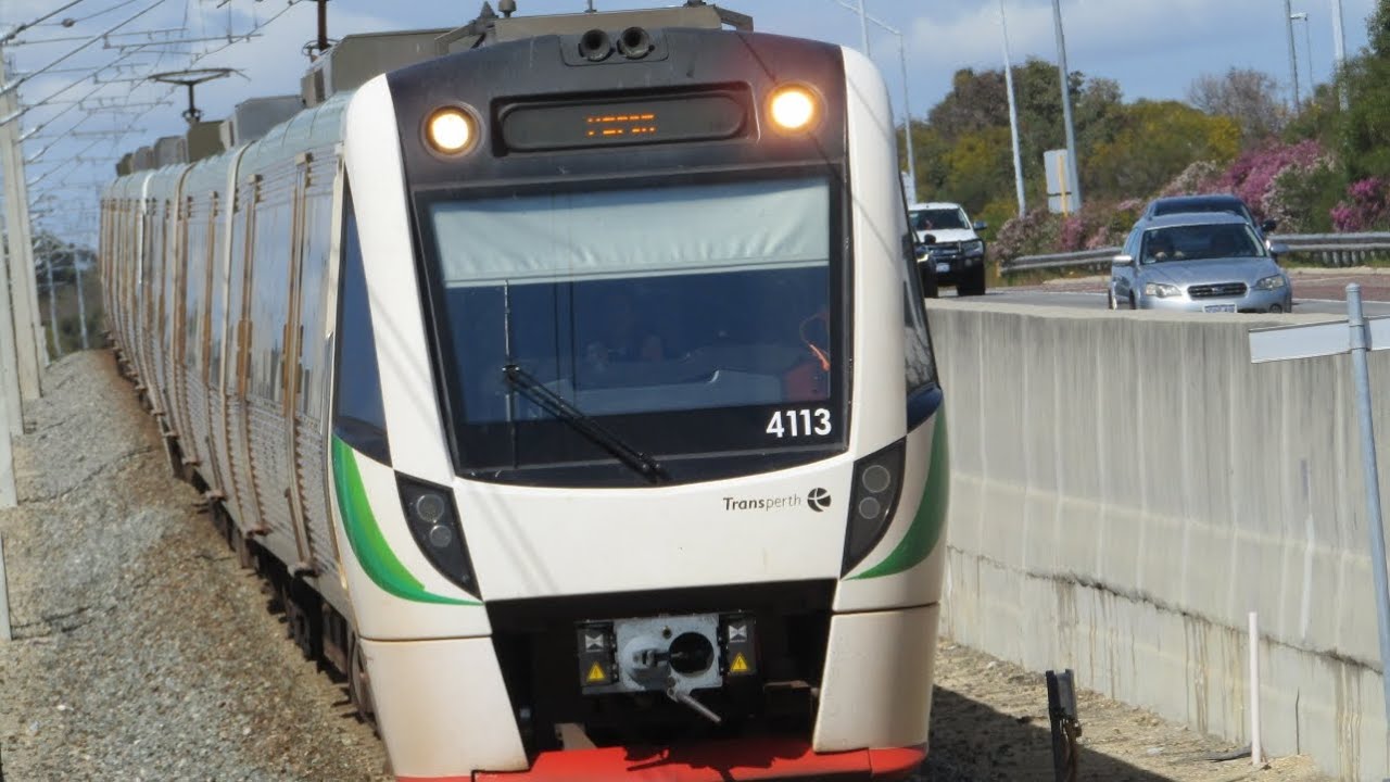 Transperth Trains Action At Bull Creek Station - YouTube