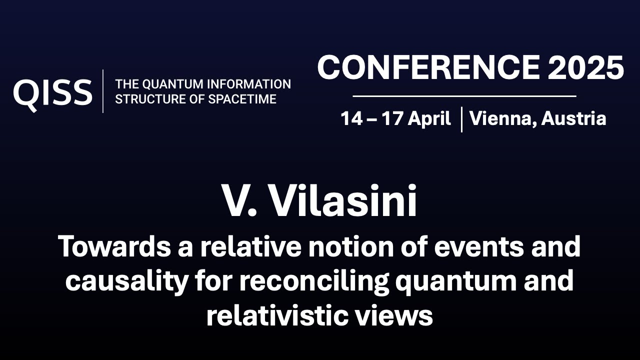 V. Vilasini - Towards a relative notion of events and causality - QISS ...