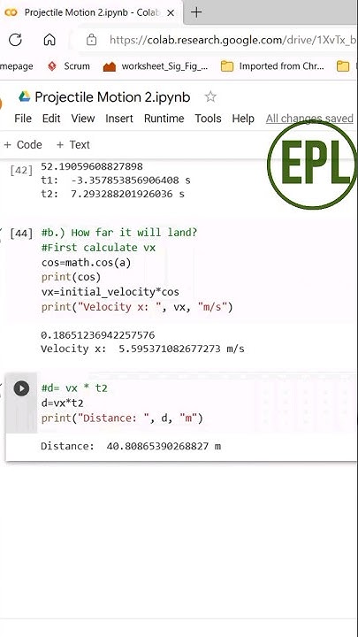 Projectile motion calculation using Python part 2 #shorts - YouTube