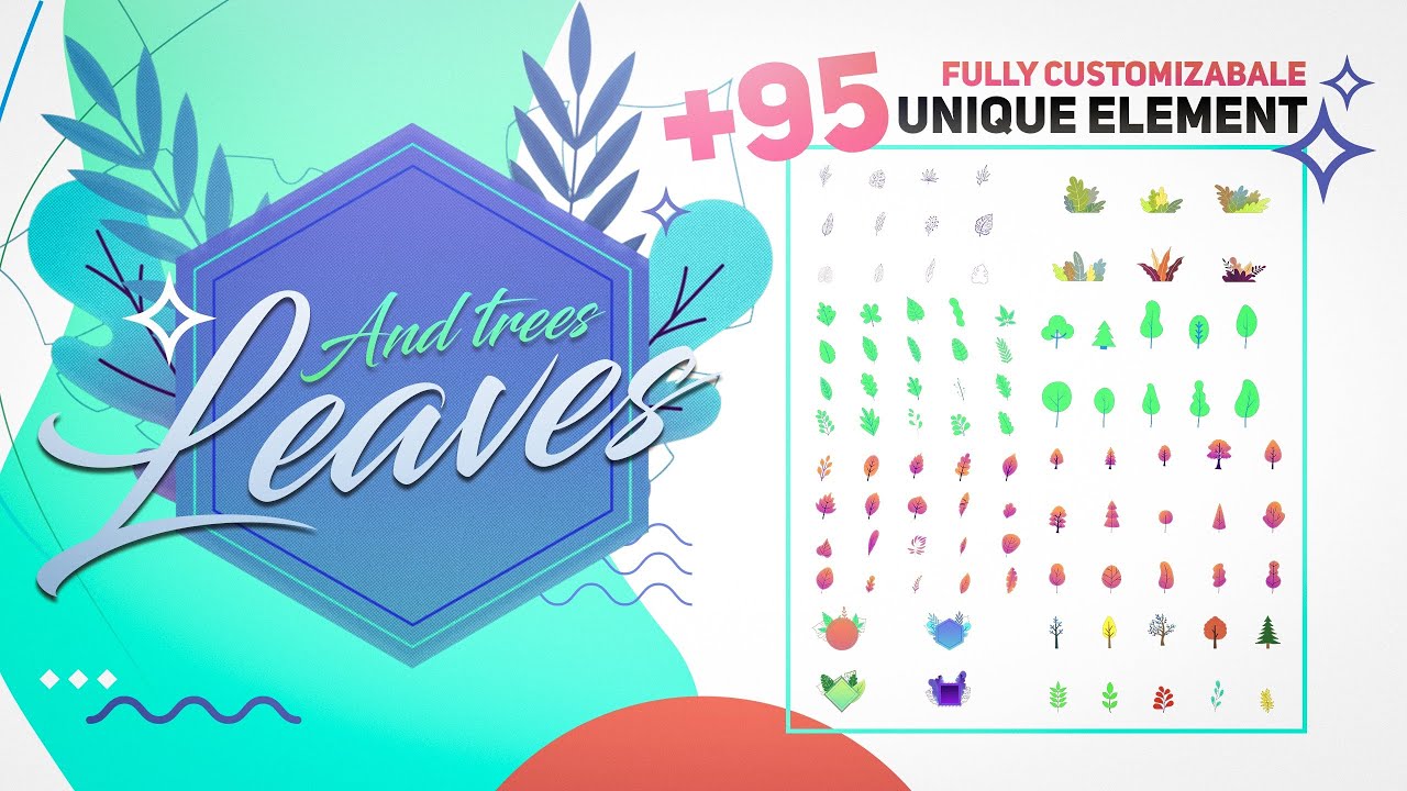 Leaf and Tree Elements for Motion Graphics / After effects - YouTube