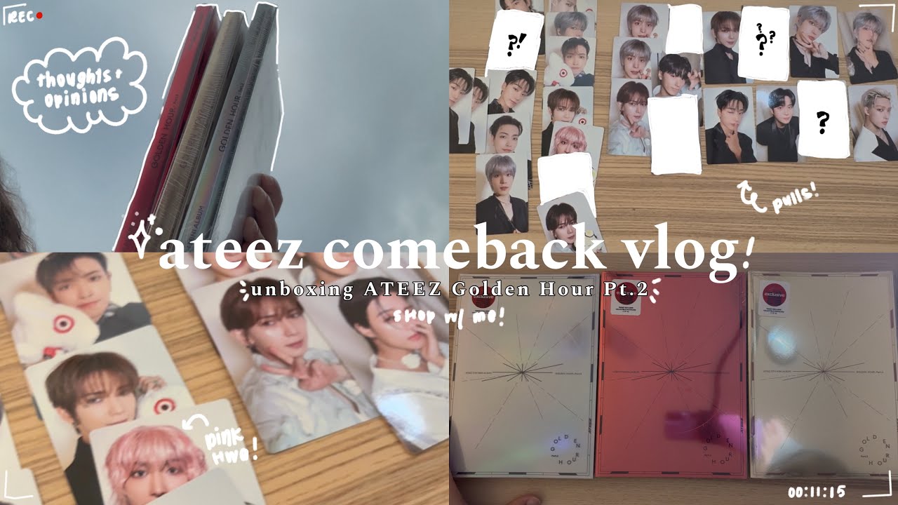 atiny vlog! | unboxing ATEEZ GOLDEN HOUR PT.2: To, Diary, and For ...