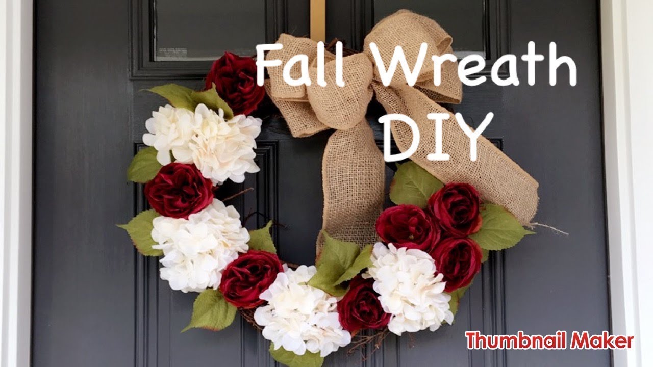 Easy Front Door Fall wreath DIY - YouTube