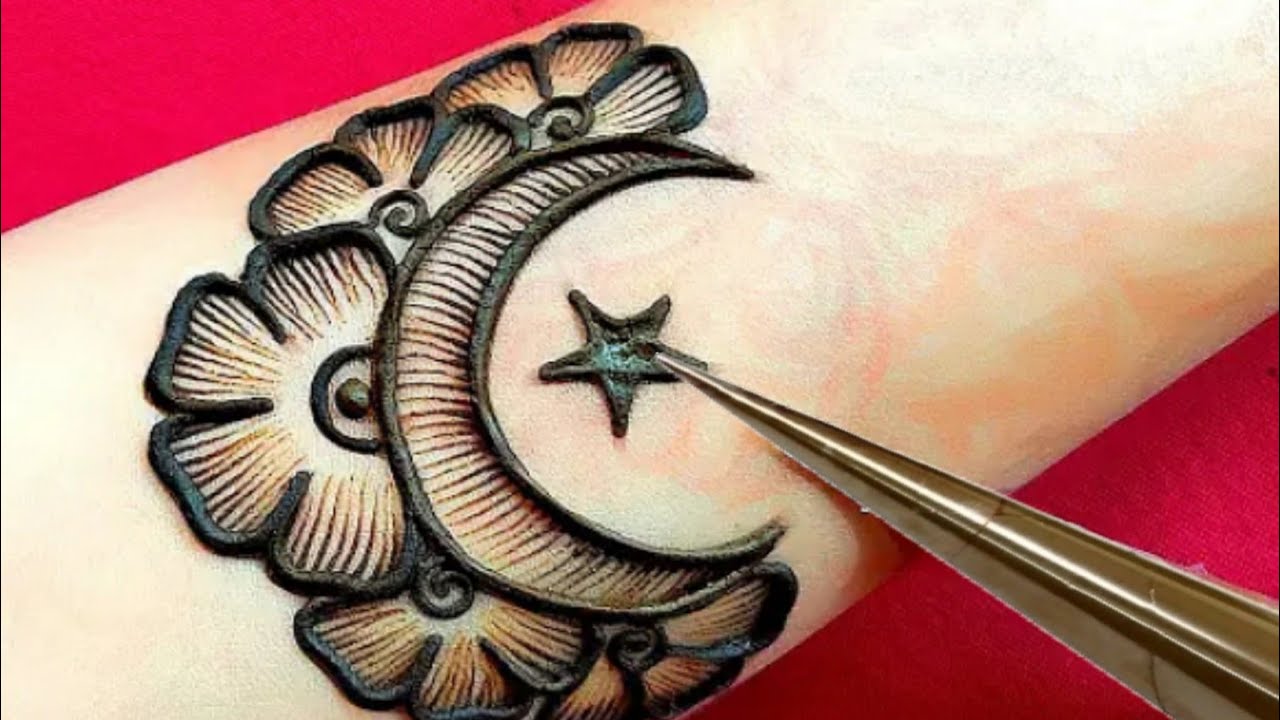 easy beautiful Chand mehndi design/simple Arabic design - YouTube