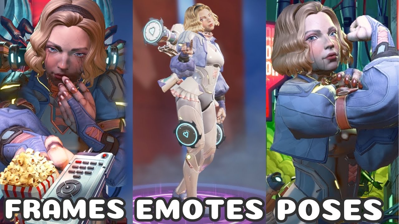 Frames, Emotes, and Poses with Wattson’s Porcelain Poppet Skin - Apex ...