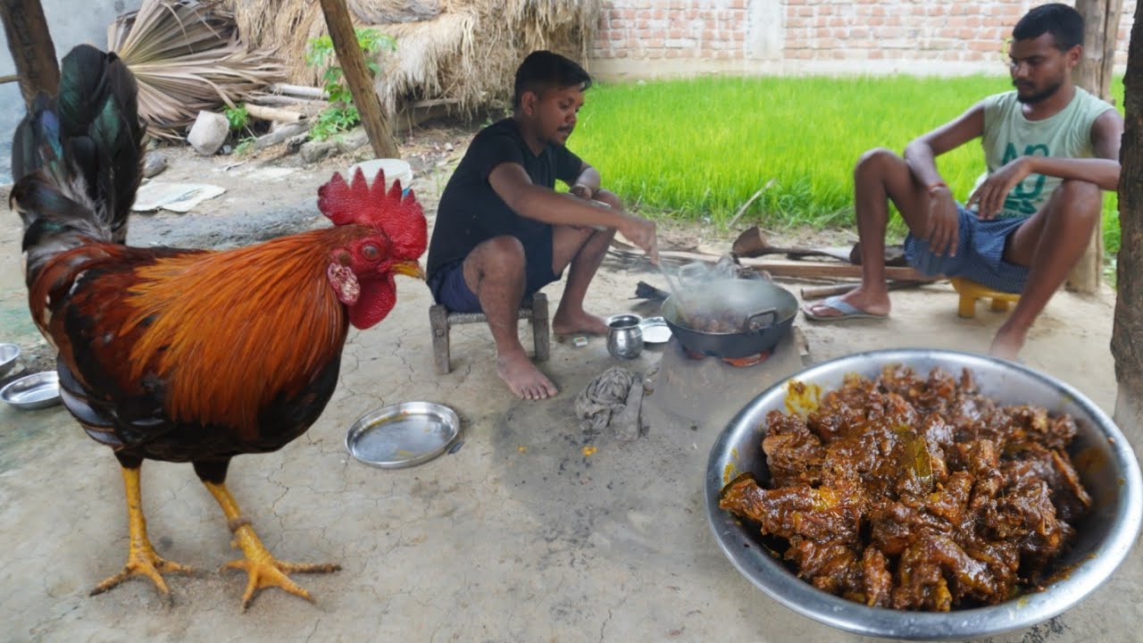 देसी मुर्गा देहाती स्टाइल से बनाने का सबसे आसान तरीका / village style ...