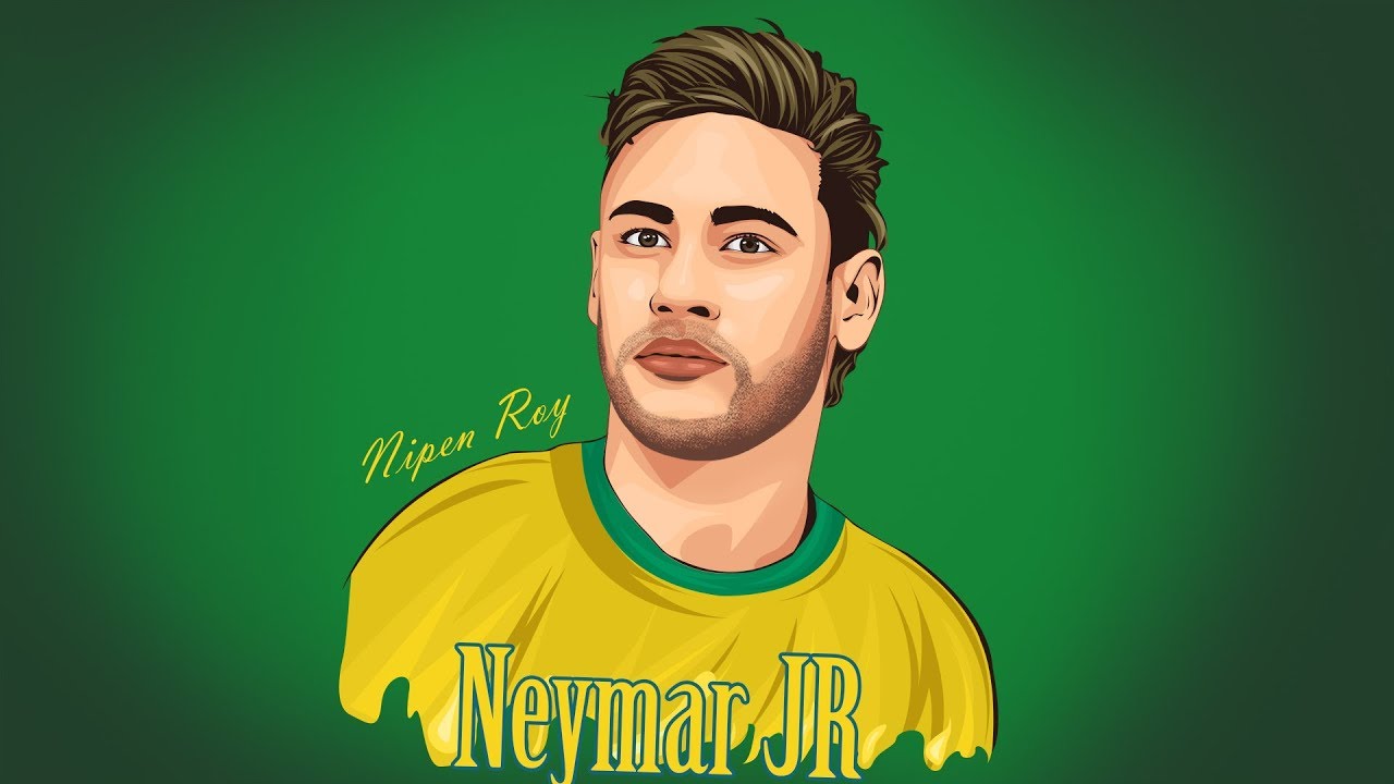 Drawing Neymar JR | Speed artwork | Rainbow Graphic - YouTube
