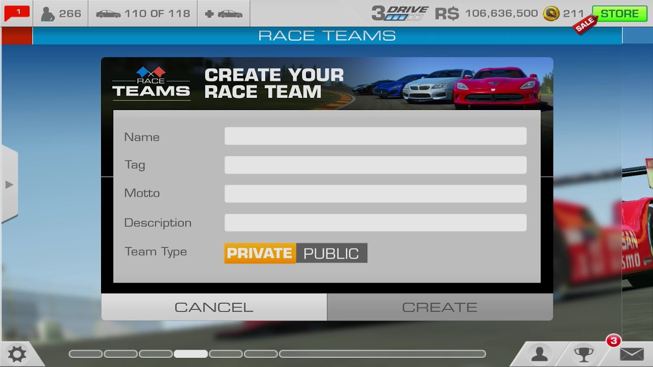 Race Teams How to Create a team Real Racing 3 - YouTube