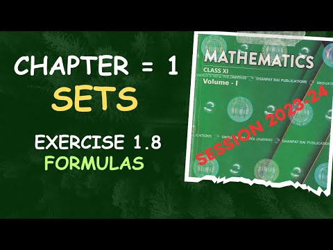 Ex 1.8 RD Sharma class 11 | Formulas on Number of elements in a set ...