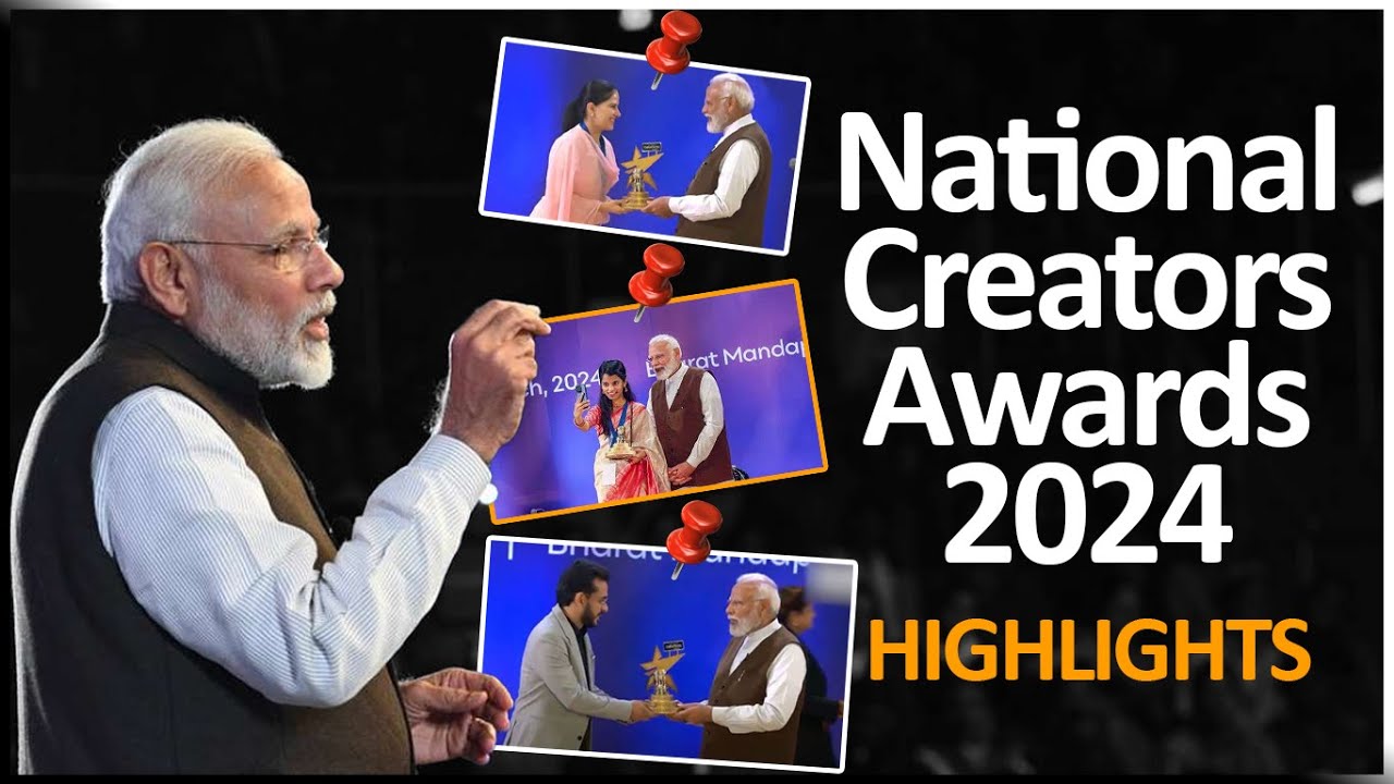 PM Modi | National Creators Awards 2024 | Bharat Mandapam, New Delhi ...