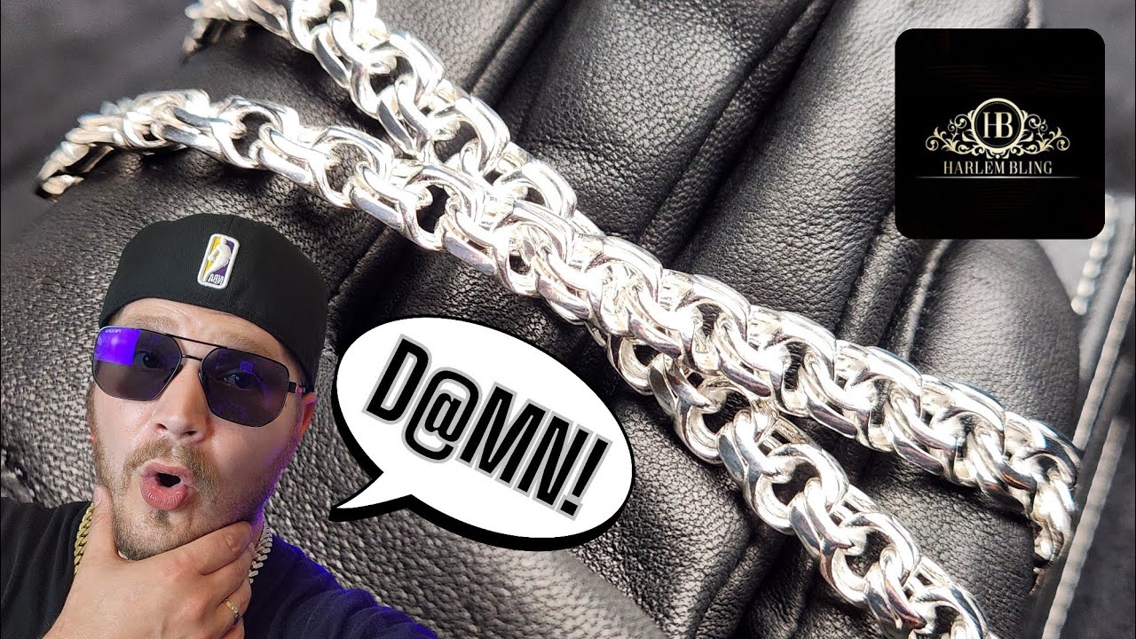 Harlem Bling's Silver Chino Link Unboxing & Review - YouTube