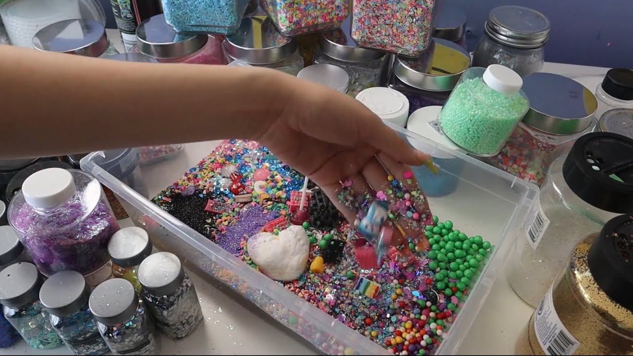 junté TODAS mis decoraciones en 1 SLIME 😎 slime afta - YouTube