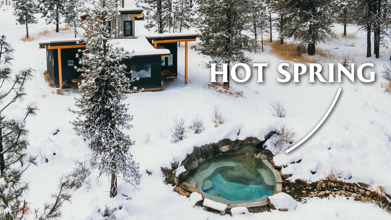 This Cabin Has A Rare Private HOT SPRING! Full Tour! - YouTube
