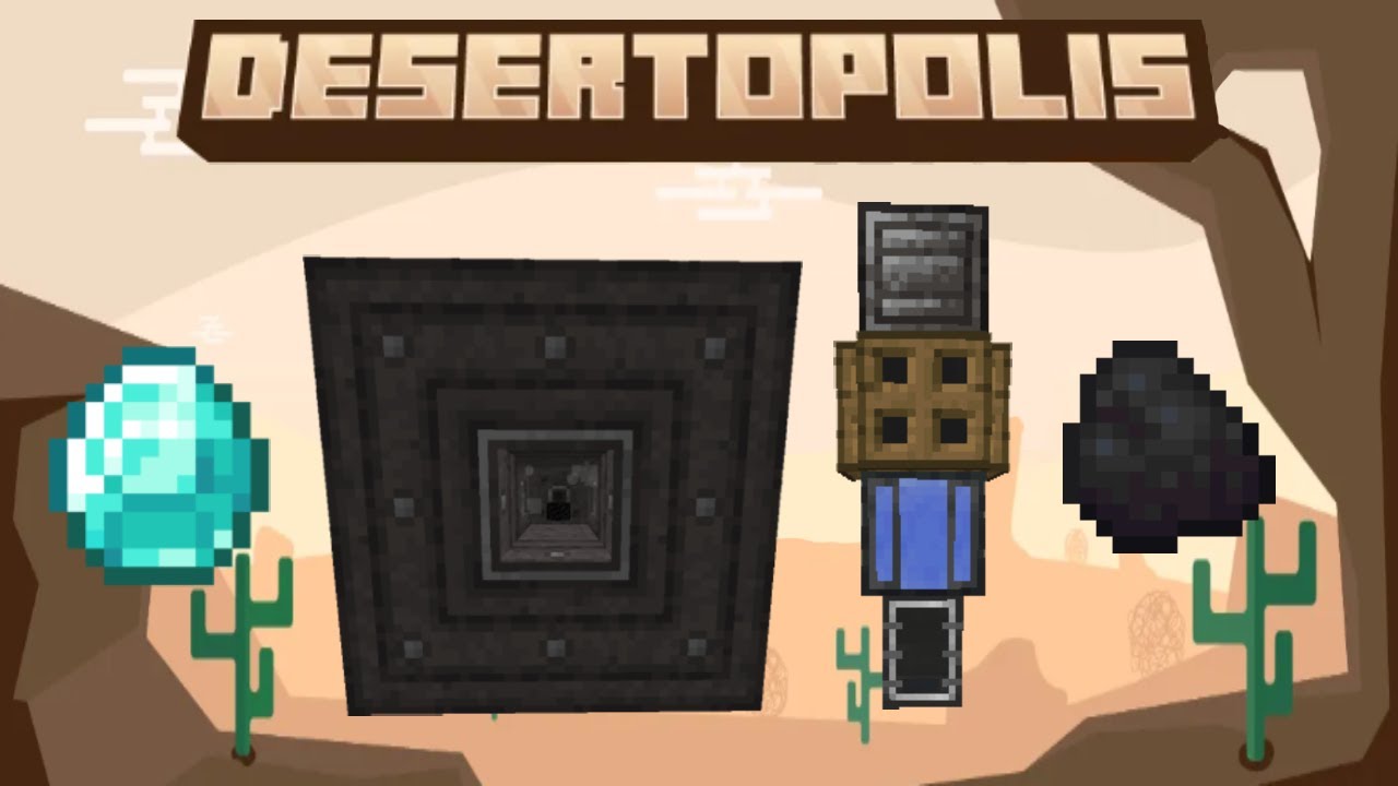 Minecraft Desertopolis | Coal Automation and Diamond Part 2 - YouTube