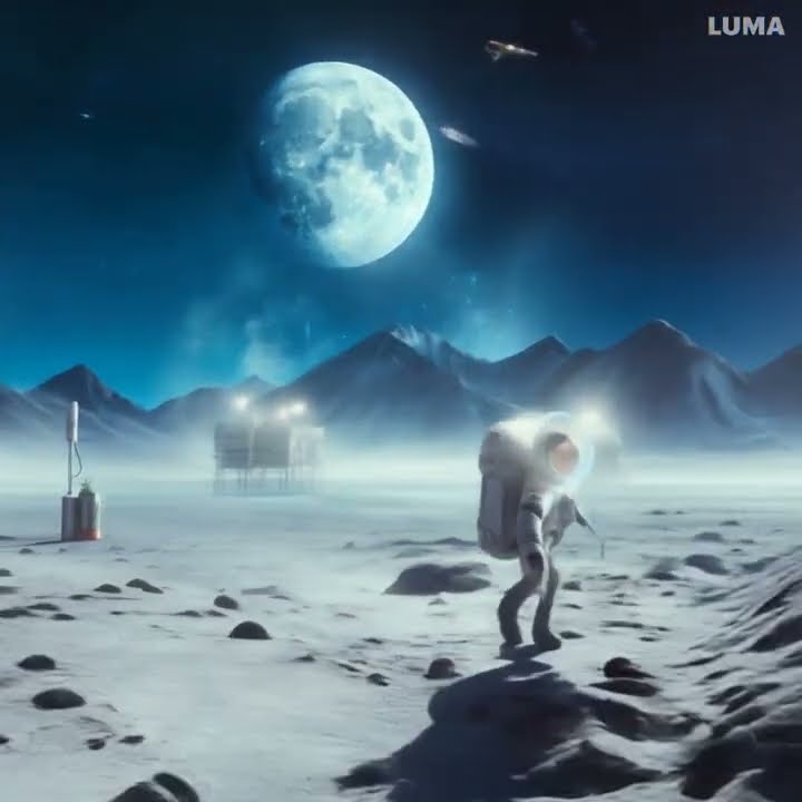 Luma Dream Machine: Realistic Astronaut Cow Walking On Lunar Surface ...