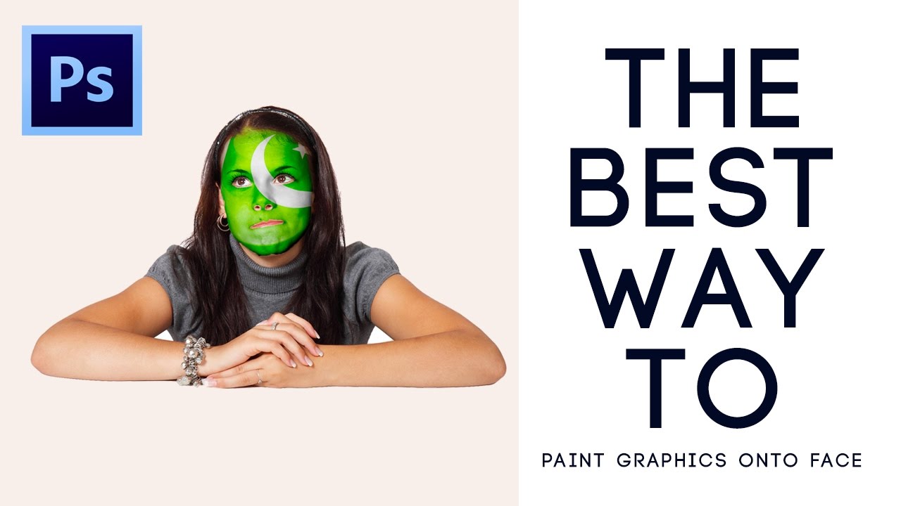 Photoshop Tutorial: FACE PAINT! How to Paint Graphics onto a Face ...