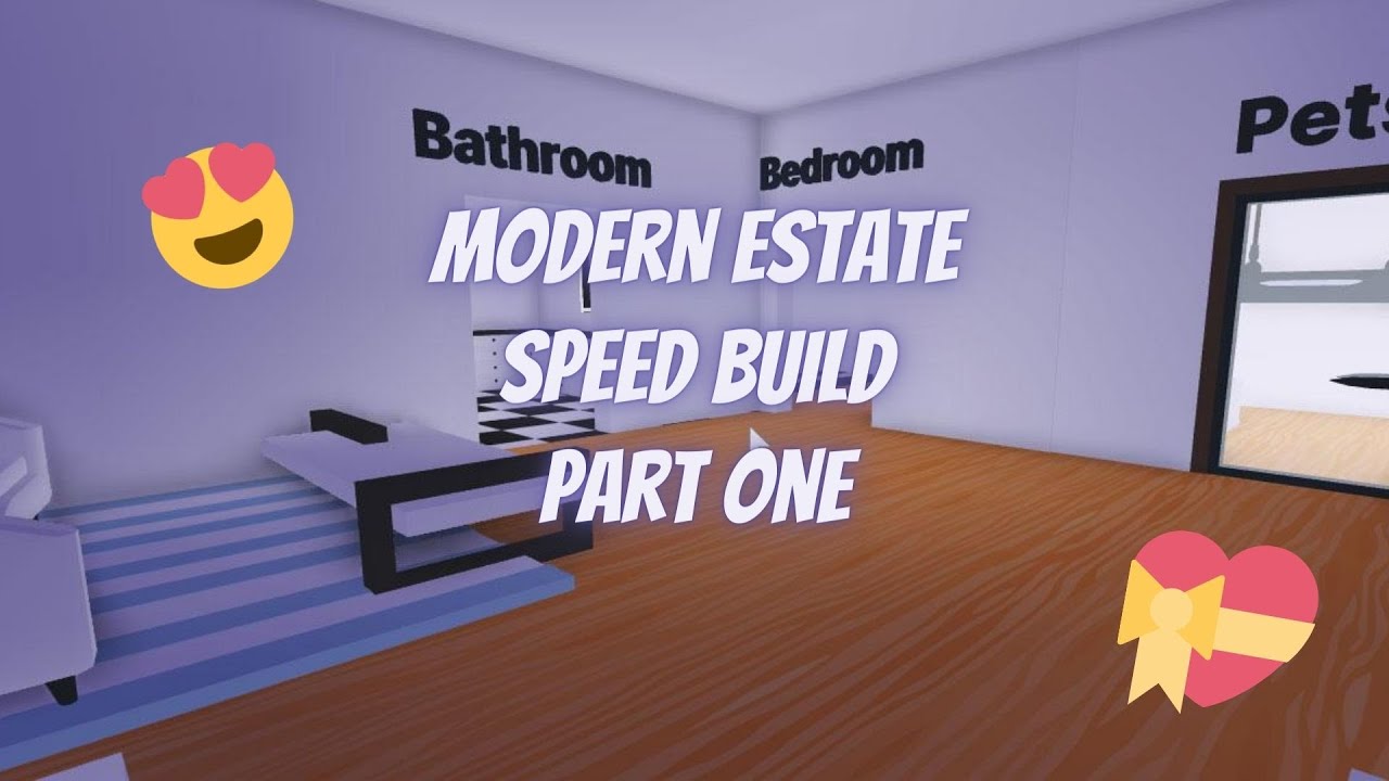 Modern Estate Speed Build part 1 Roblox Adopt me - YouTube
