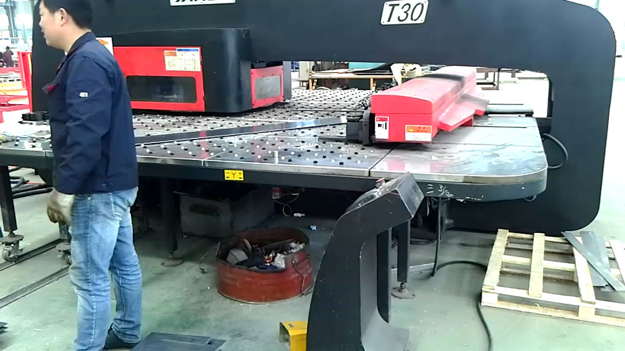 automatic punching machine with pre inplanted process - YouTube