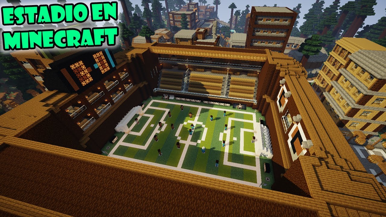 HICE un ESTADIO de FÚTBOL ⚽ (en MINECRAFT) - YouTube