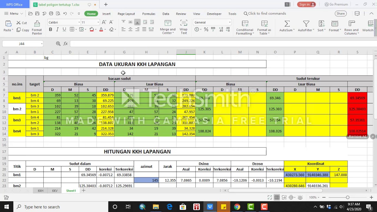 Hitungan KKH Excel Part 2 - YouTube