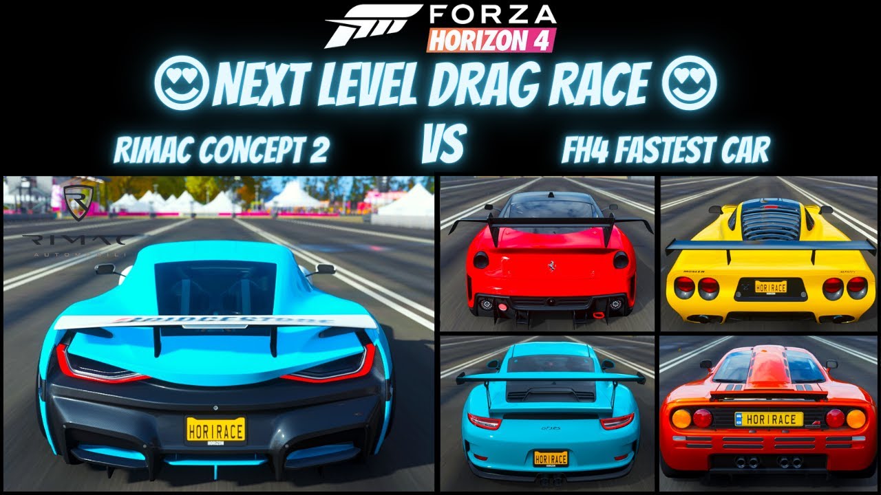 Forza Horizon 4 - Rimac Concept 2 VS FH4 Fastest Car | Drag Race - YouTube