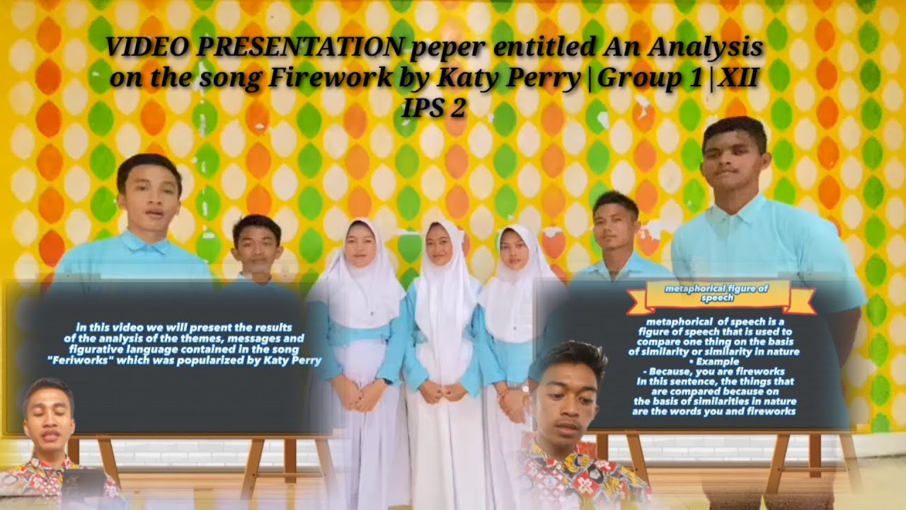 VIDEO PRESENTATION peper entitled An Analysis on the song Firework by ...