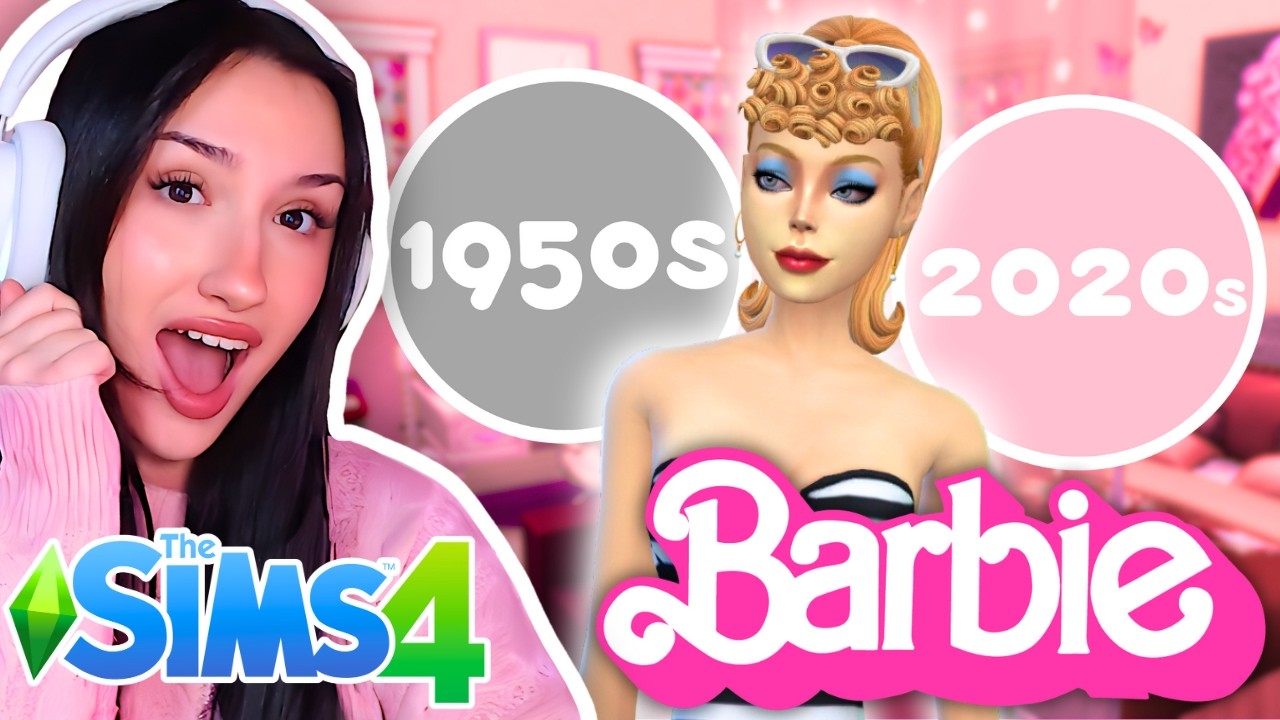 recreating a BARBIE Doll from every decade in The Sims 4 - YouTube