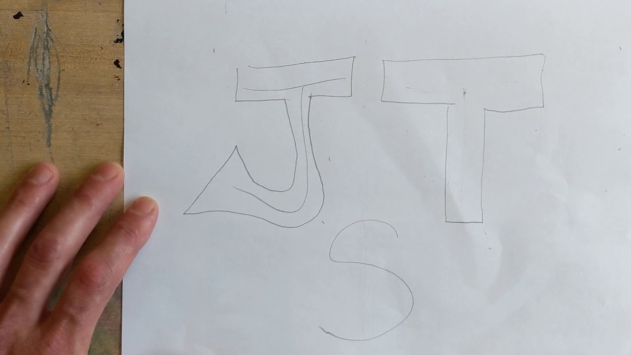 making two dimensional block letters - YouTube